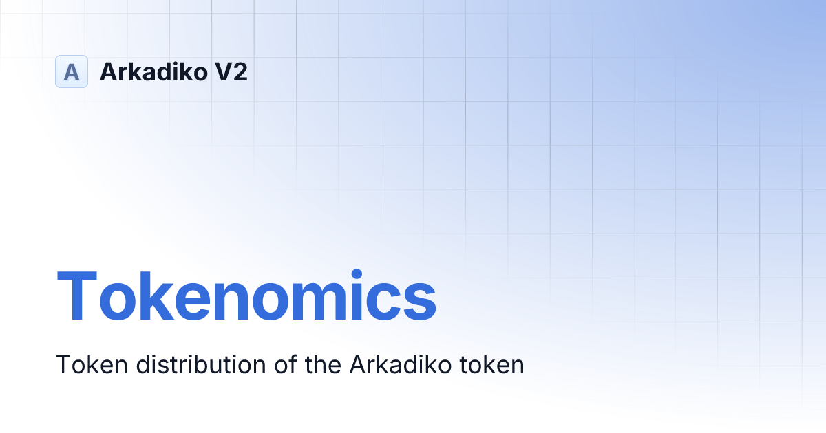 Tokenomics | Arkadiko V2